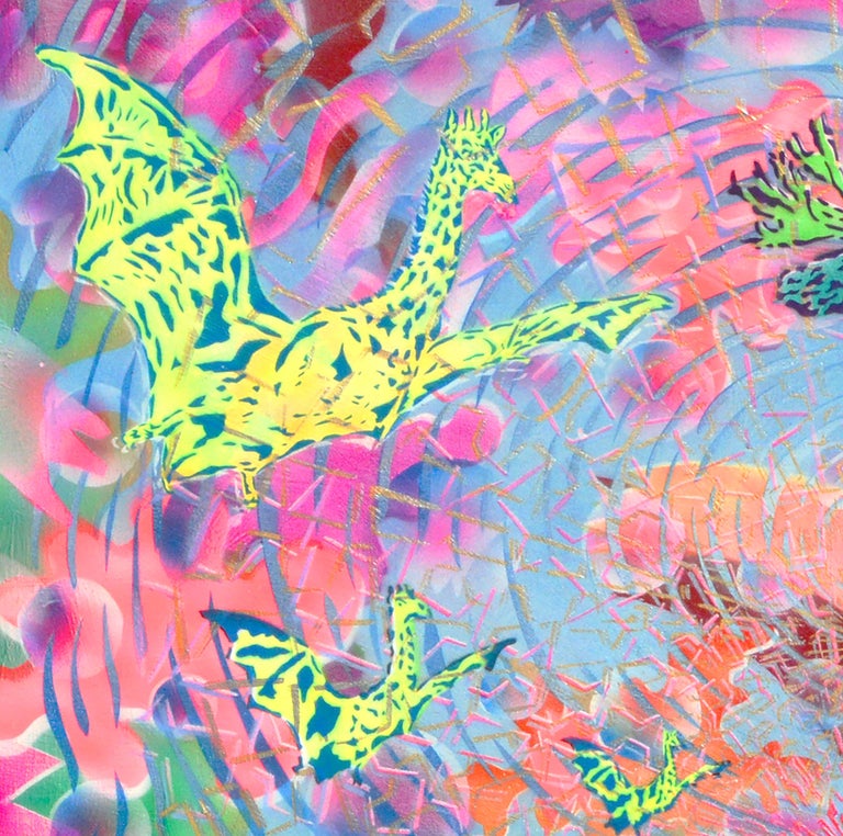 Scott Williams - Psychedelic Animal Vortex Neon Abstract For Sale at ...