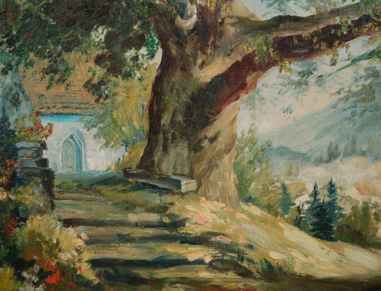 Carl P. Fetsch (Pfetsch) - View from the Monastery at Baden, Germany by ...