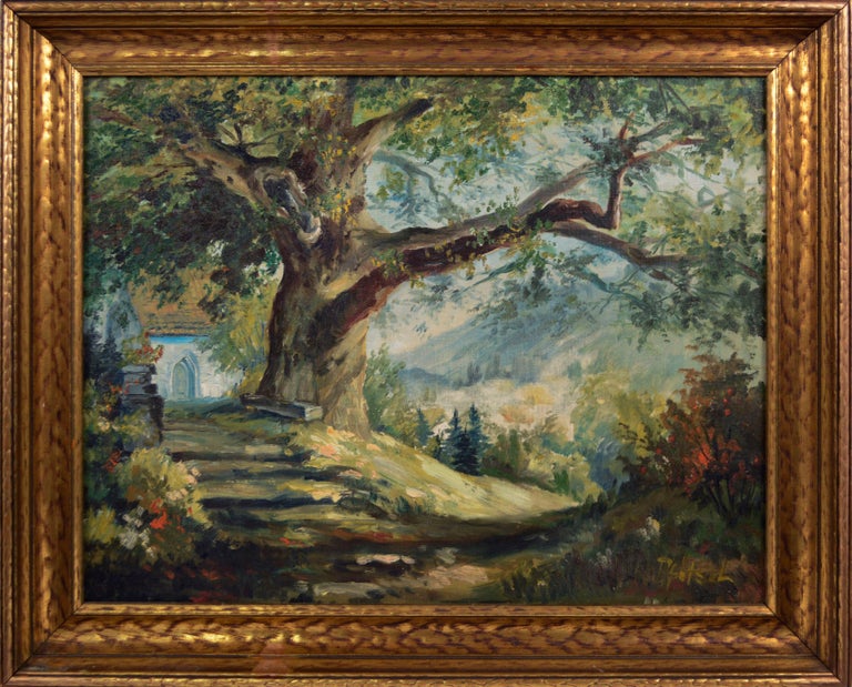 Carl P. Fetsch (Pfetsch) - View from the Monastery at Baden, Germany by ...