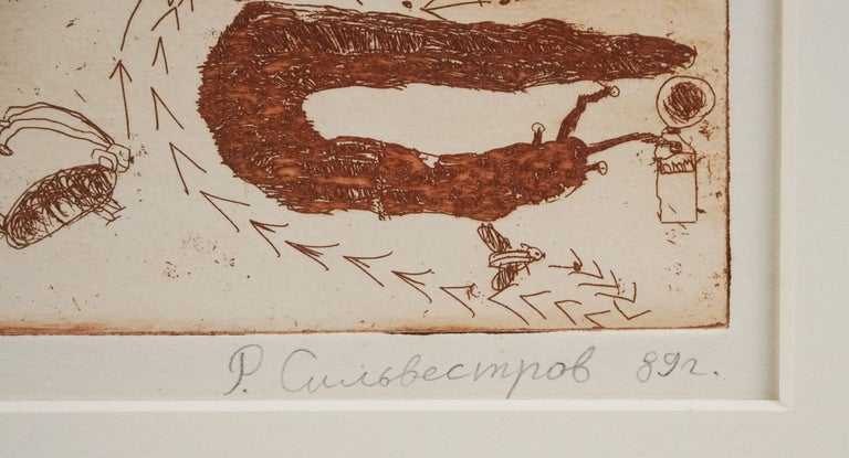 R. Silvestrov - Miniature Abstract Expressionist Etching, From Start to ...