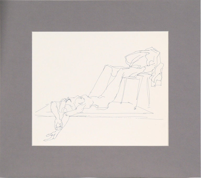 Unknown - Nude Figurative Drawing in Pen on Paper For Sale at 1stDibs