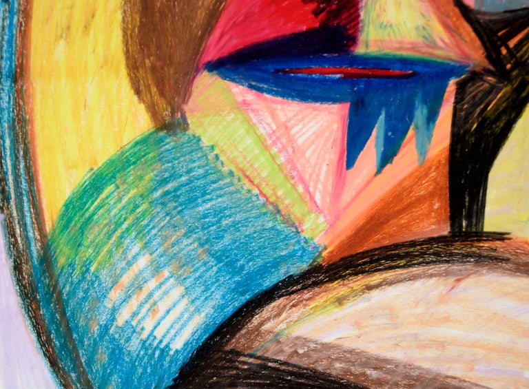 Michael William Eggleston - Abstracted Cubist Lion Portrait in Pastel ...