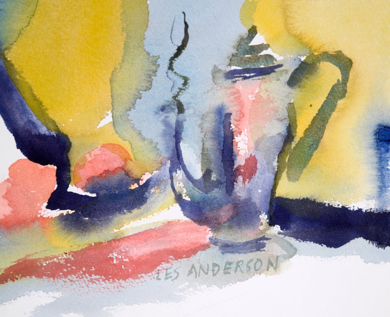 Les Anderson - Abstract Still Life with Bouquet and Teapot in ...