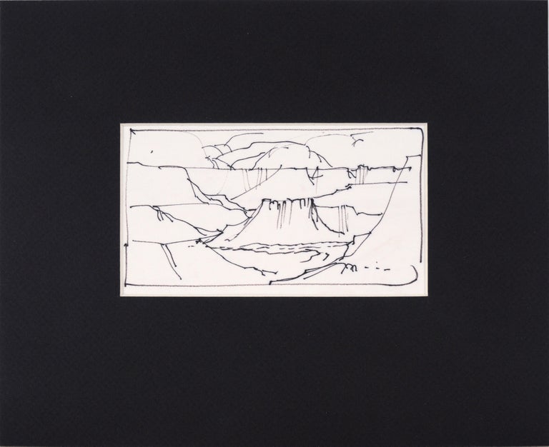 Laurence Sisson - Grand Canyon Plateau - Line Drawing Landscape in Ink ...