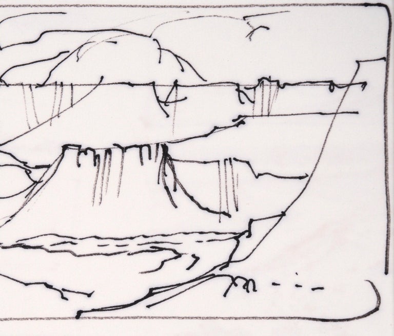 Laurence Sisson - Grand Canyon Plateau - Line Drawing Landscape in Ink ...