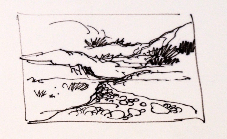 Laurence Sisson - Six-Panel Thumbnail Sketches of Desert and Canyon ...