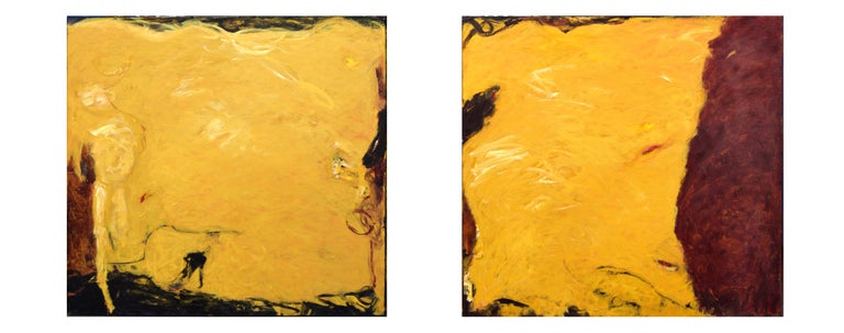 M. Prince - Abstract Beach Diptych For Sale at 1stDibs