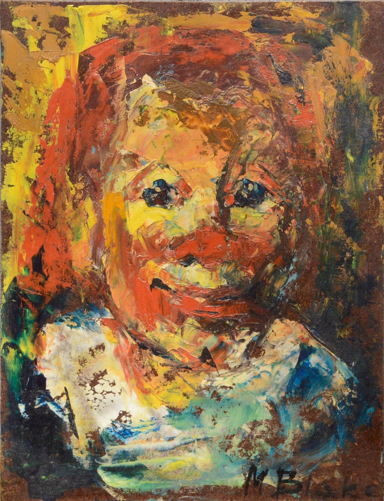 Marjorie May Blake – Expressionistisches Clown-Porträt #2, 1960er Jahre ...