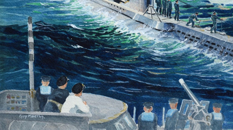 Guy Morton - German U-Boat U-249 Surrendering Weymouth Bay For Sale at ...