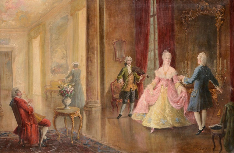 M. Dese - Dancers in the French Court - Mid 19th Century Figurative at ...