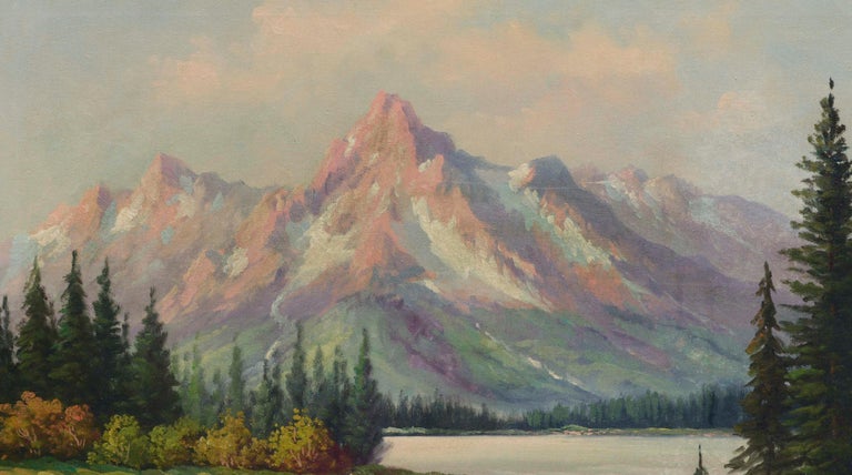 C. Regan - Mid Century Sierra Mountain Lake Landscape For Sale at ...