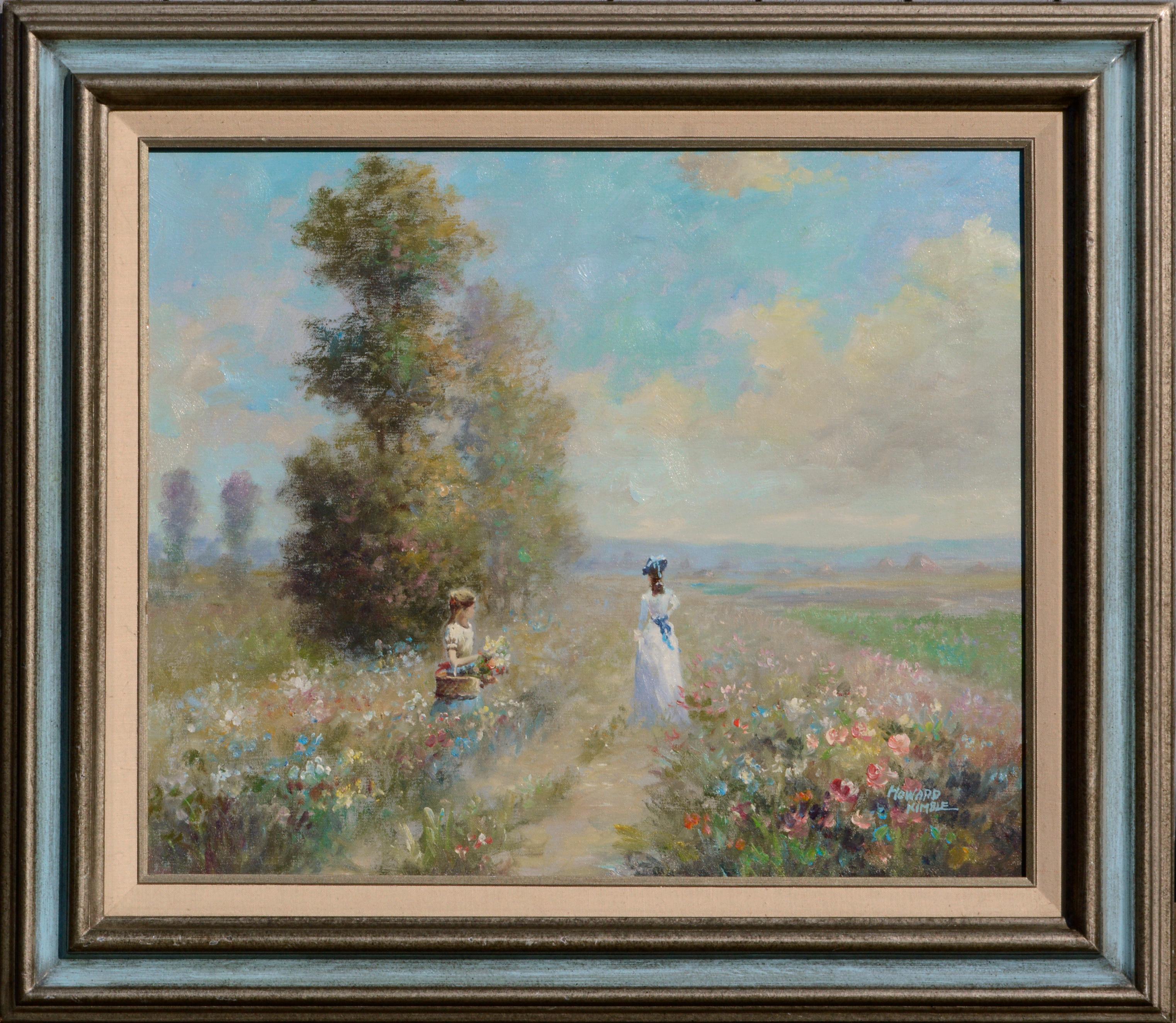 Howard Kimble - Ladies Picking Flowers - Landscape at 1stDibs | howard ...