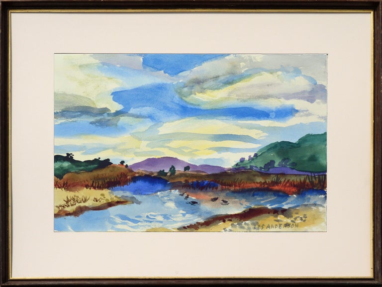 Les Anderson - Duck Pond Landscape, California Seascape - Double Sided ...