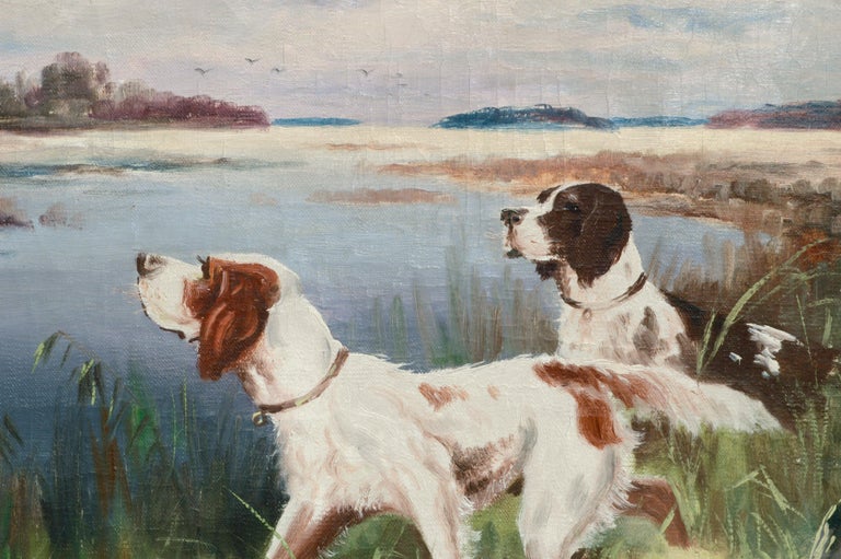 Nikolai Silverberg - Hunting Dogs by the Lake - Landscape at 1stDibs