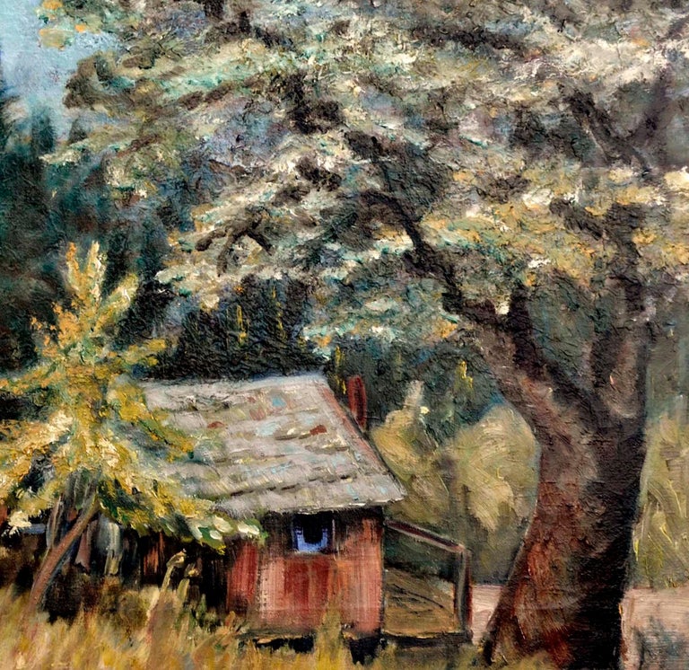 N.C. McNickle - Cabin in the Trees Landscape For Sale at 1stDibs