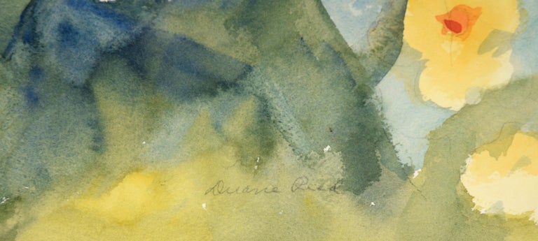 Duane Reid - Red Tulips and California Poppies, Landscape For Sale at ...