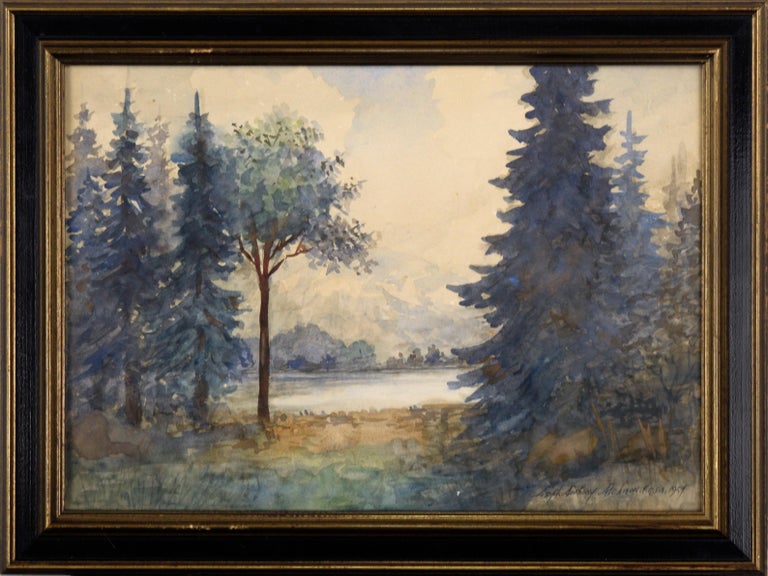 Joseph Anthony Atchison – „Looking Out Over the Lake, Waldlandschaft ...