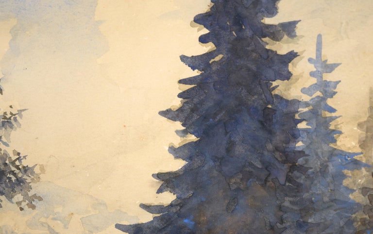 Joseph Anthony Atchison - Looking Out Over the Lake, Forest Landscape ...