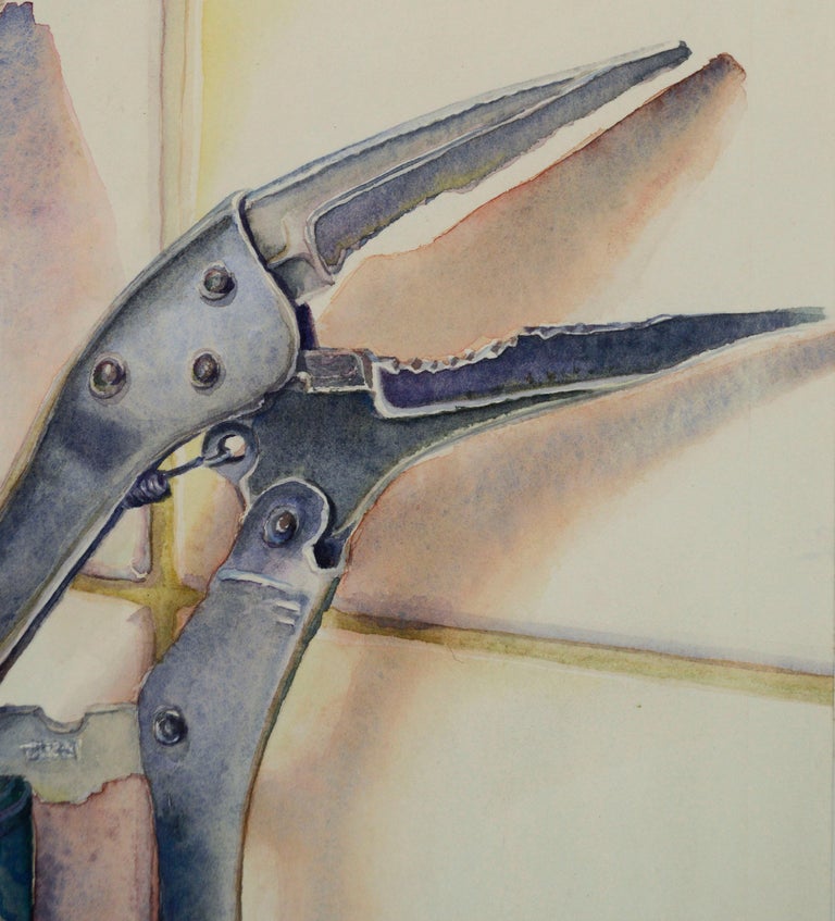 Claude Buck - Mid Century Modern Realist Watercolor Still-Life with ...