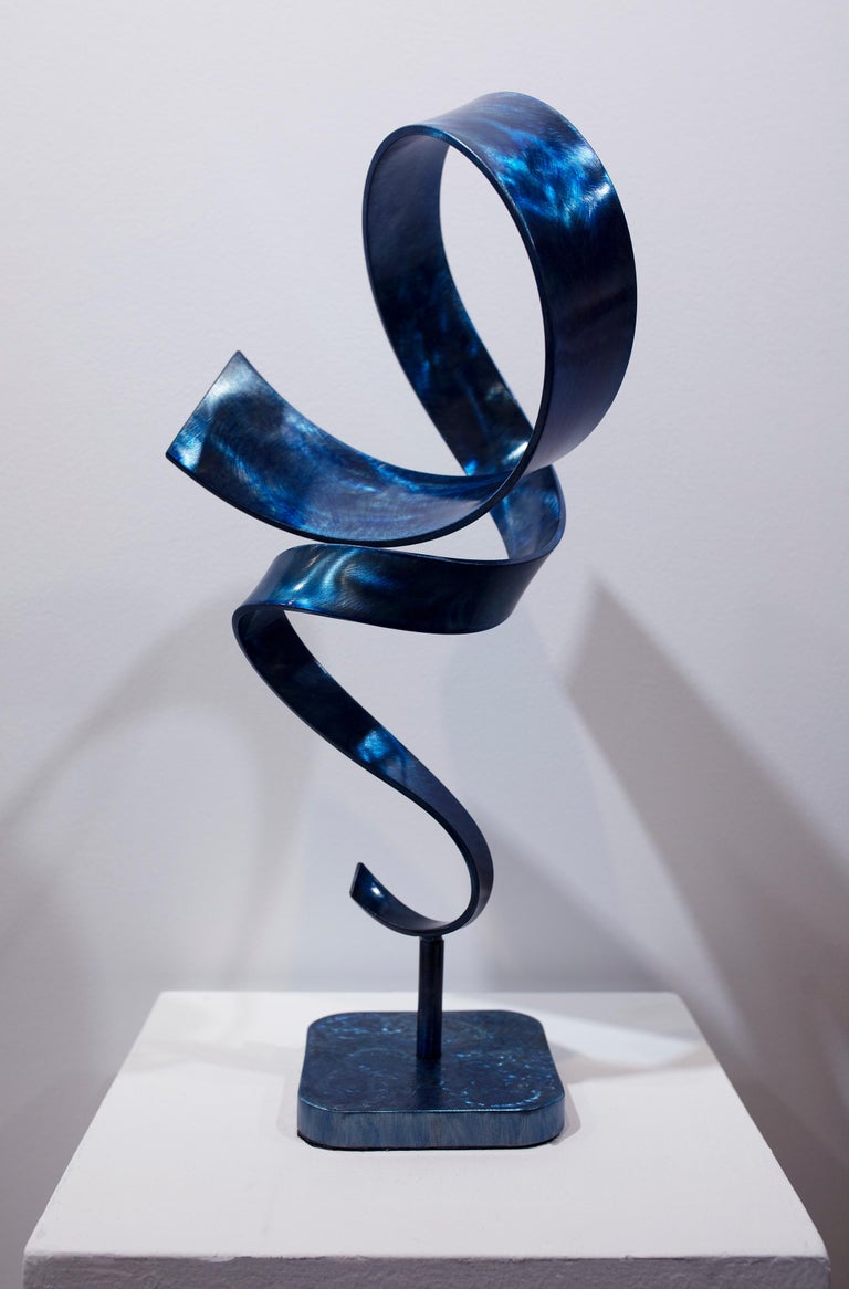 Joe Sorge - 'Blue Windup', Steel Sculpture at 1stDibs
