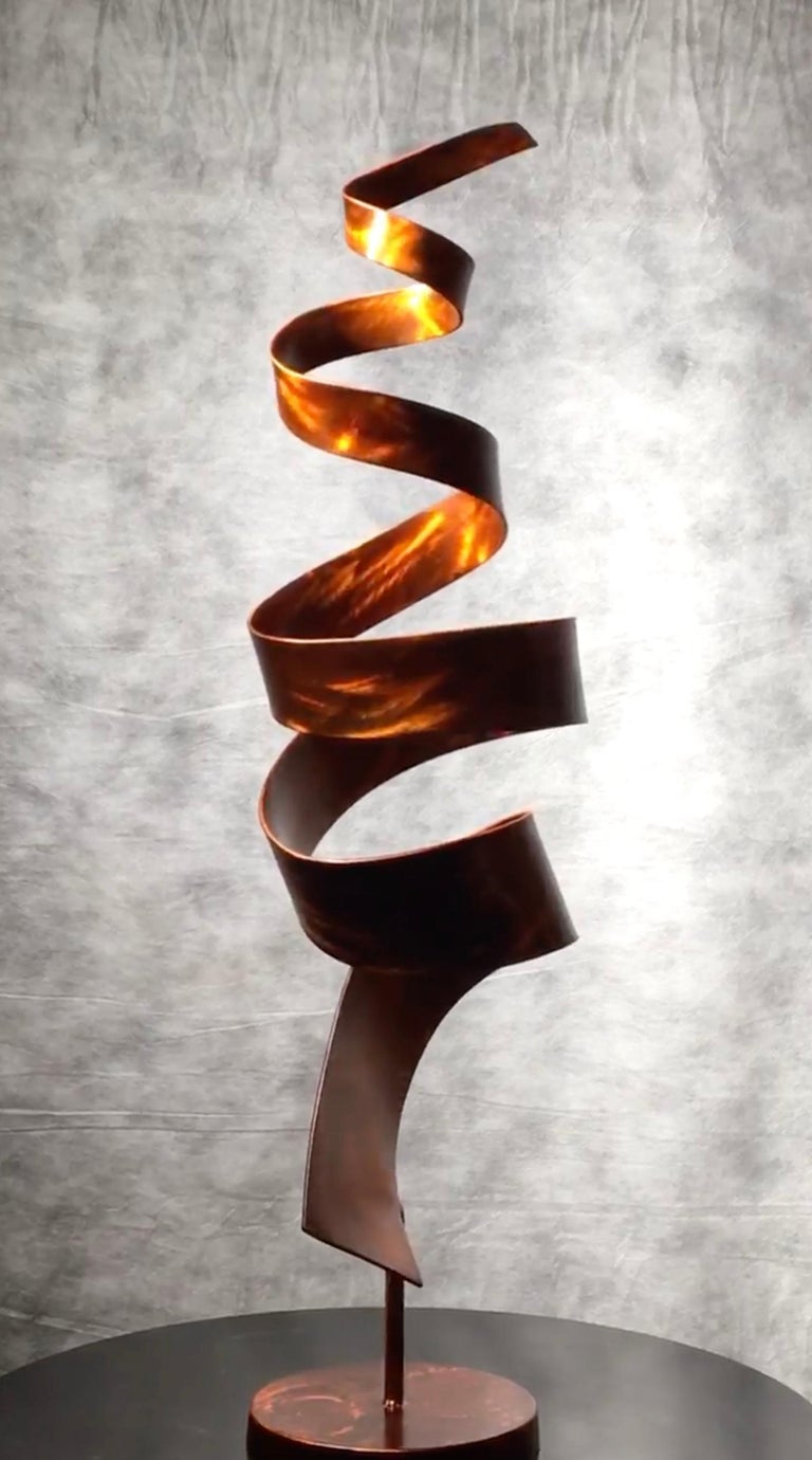 Joe Sorge - "Orange Skyline," Stainless Steel Sculpture For Sale at 1stDibs