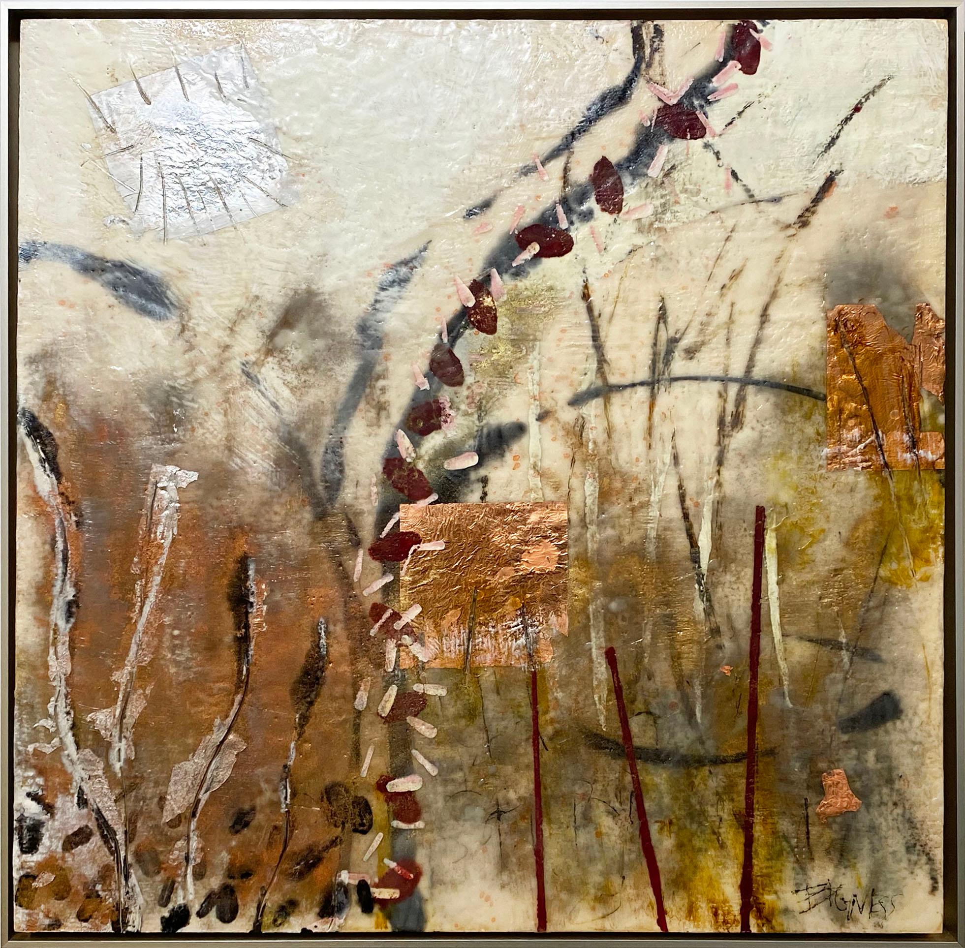 Linda Bigness - "Nature Revealed," Abstract Encaustic Painting For Sale ...