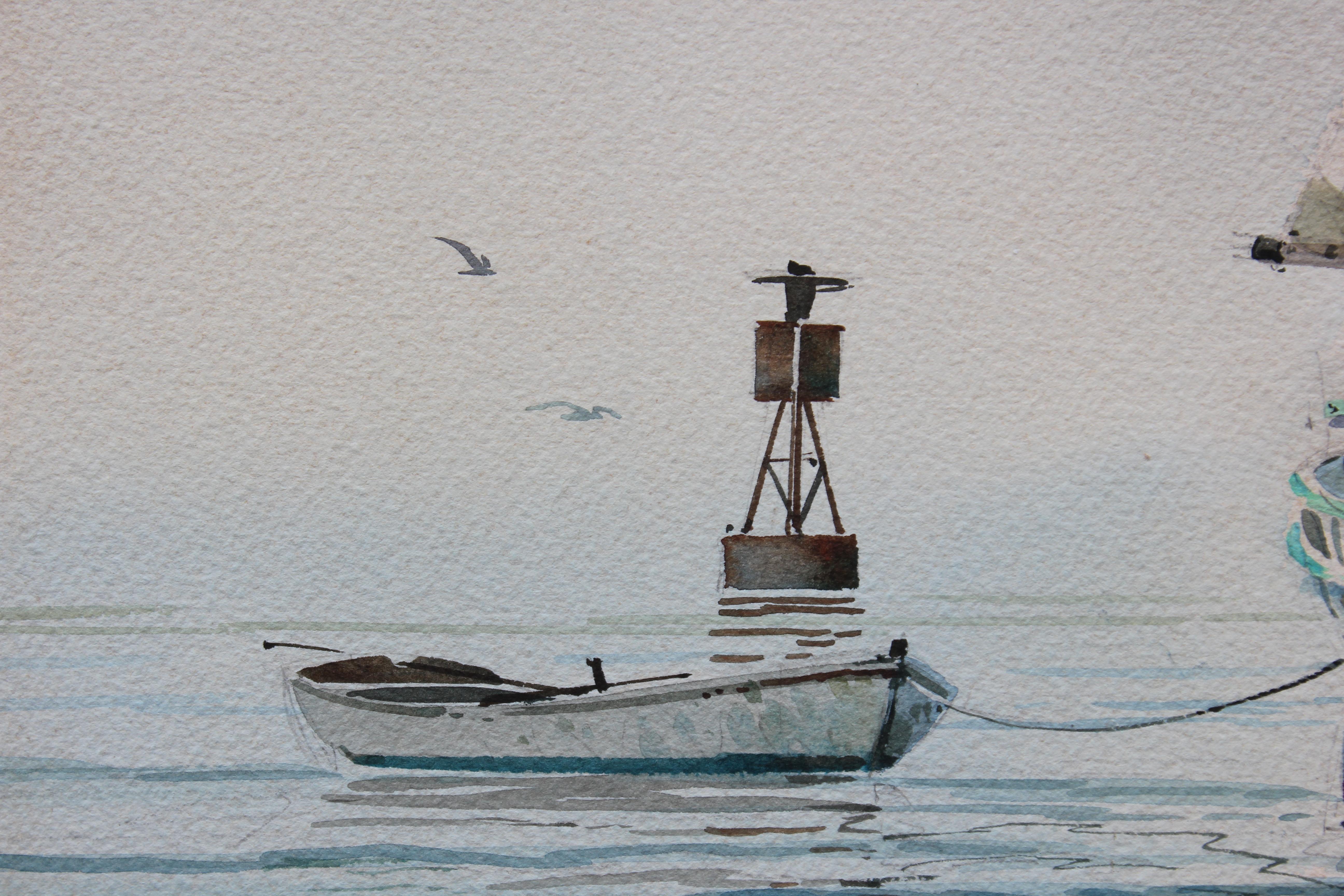 Al Barnes - Realistic Watercolor Painting of a Sailboat at 1stDibs | al ...