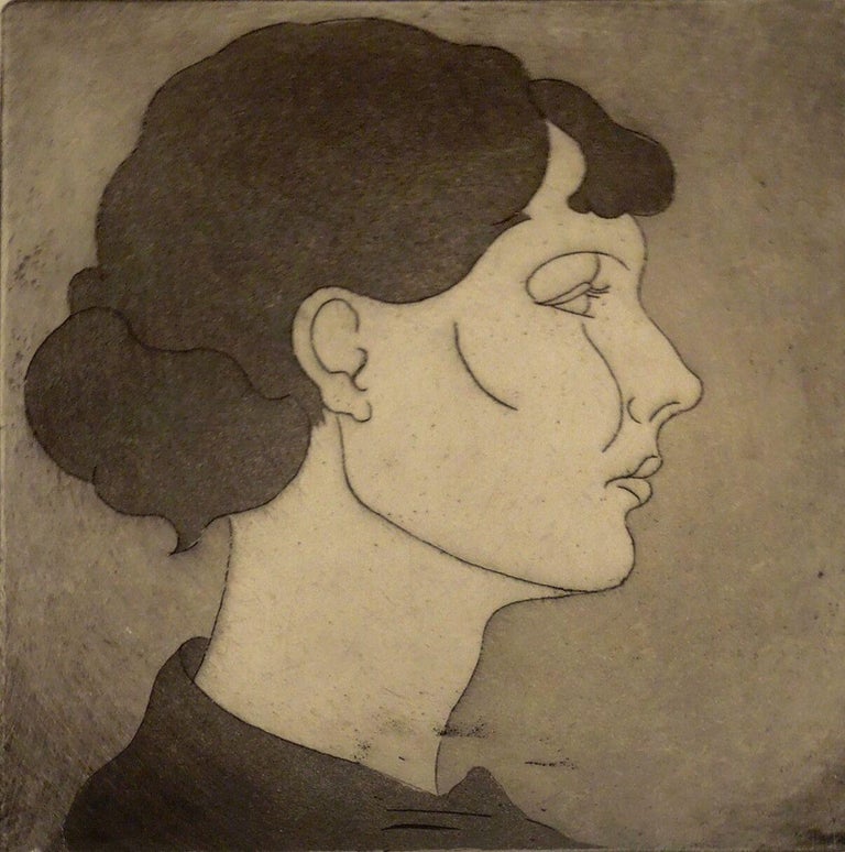 Glenn Means - "Caroline" Profile Portrait of a Woman at 1stDibs