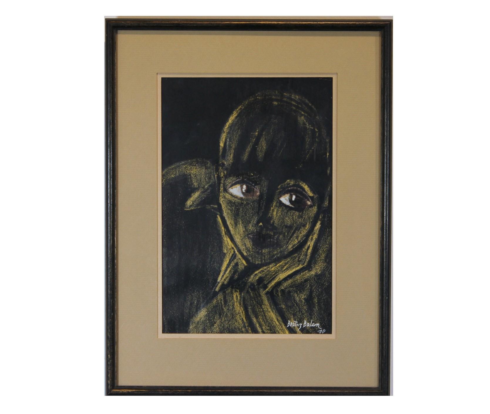 Theadius McCall - Mixed Media Portrait Painting of a Man For Sale at ...