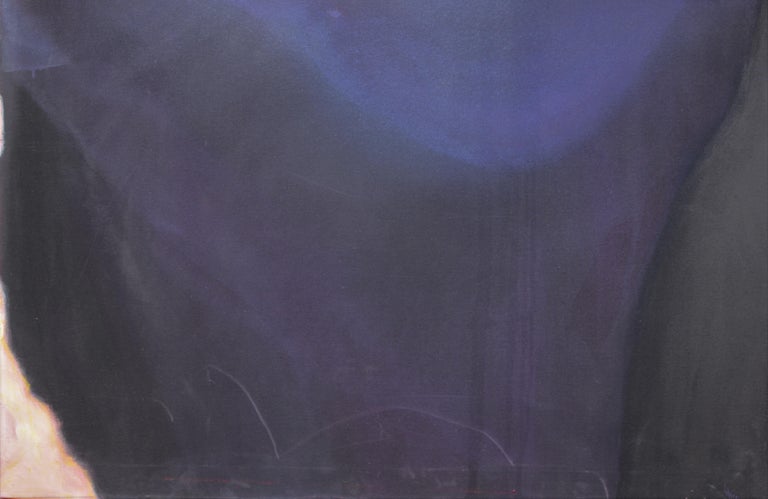 Karen Lastre - "Sacred Mist" Pink and Blue Tonal Painting in the Style ...
