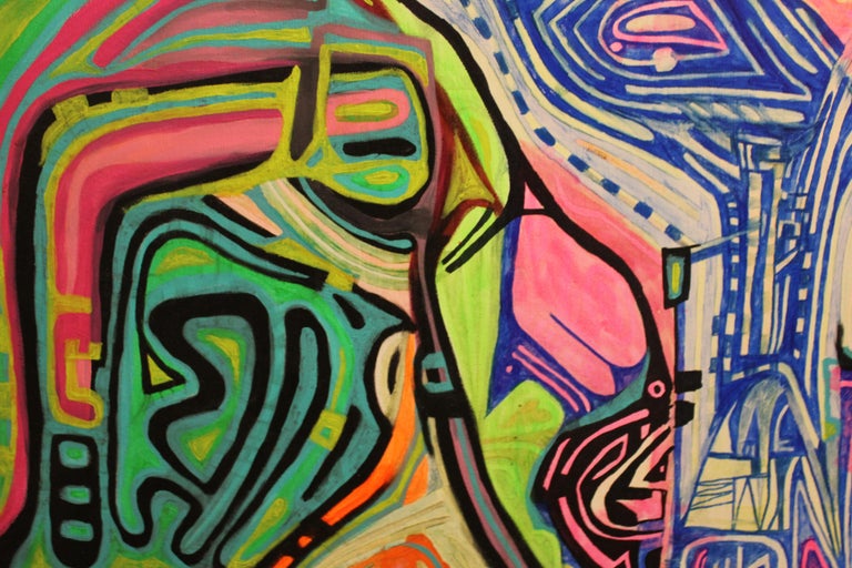 Michael Abramowitz - Contemporary Street Art Painting with Neon Colors ...