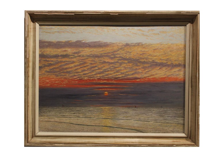 C. H. Leemans - Naturalistic Setting Sun Seascape at 1stDibs