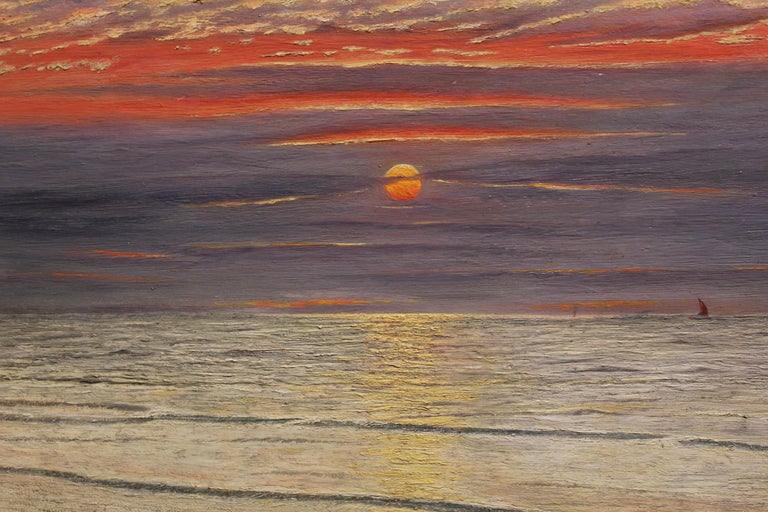 C. H. Leemans - Naturalistic Setting Sun Seascape at 1stDibs