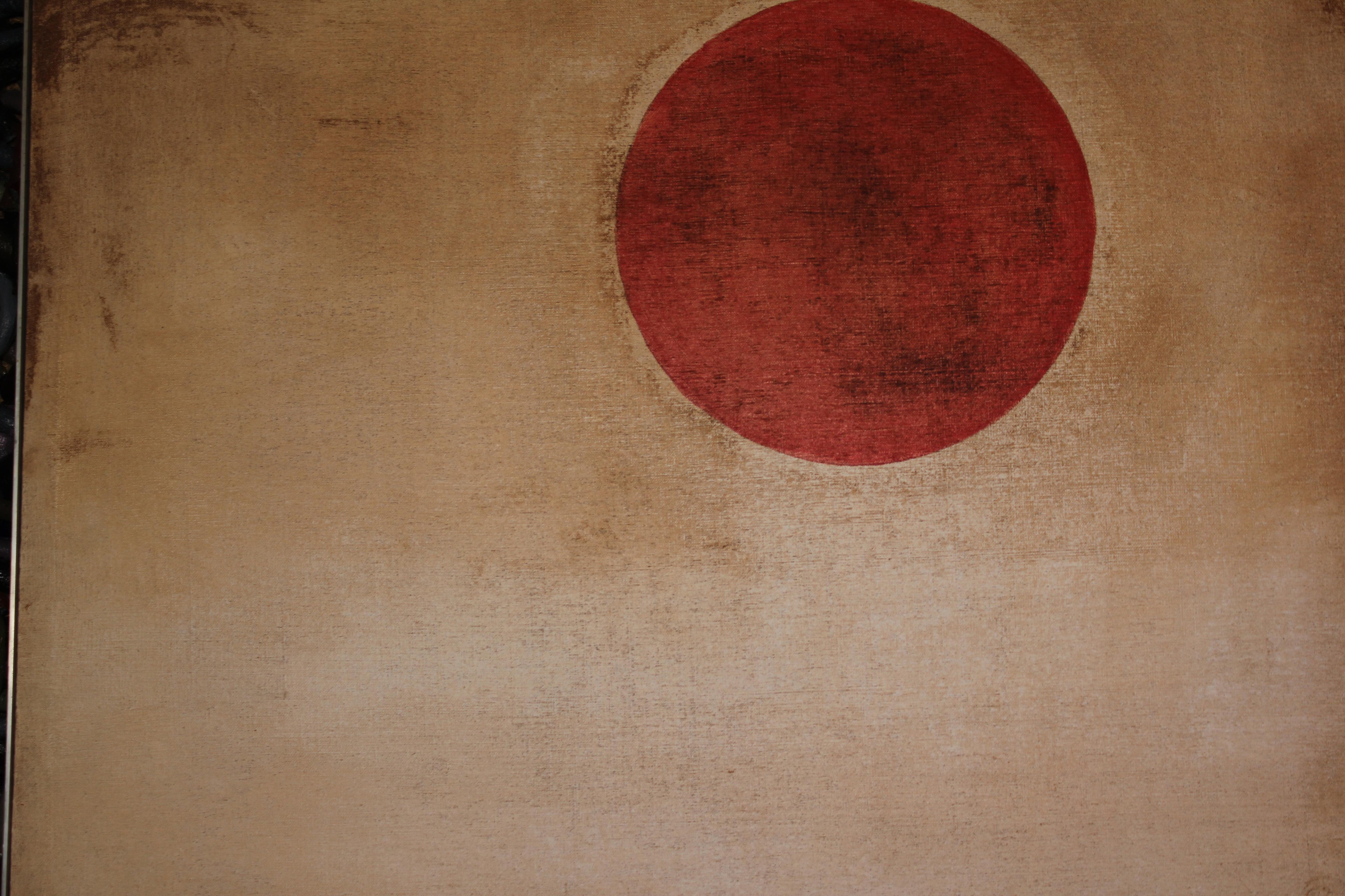 Ladis Pietros - Contemporary Minimal Earth Tonal Landscape with a Red ...