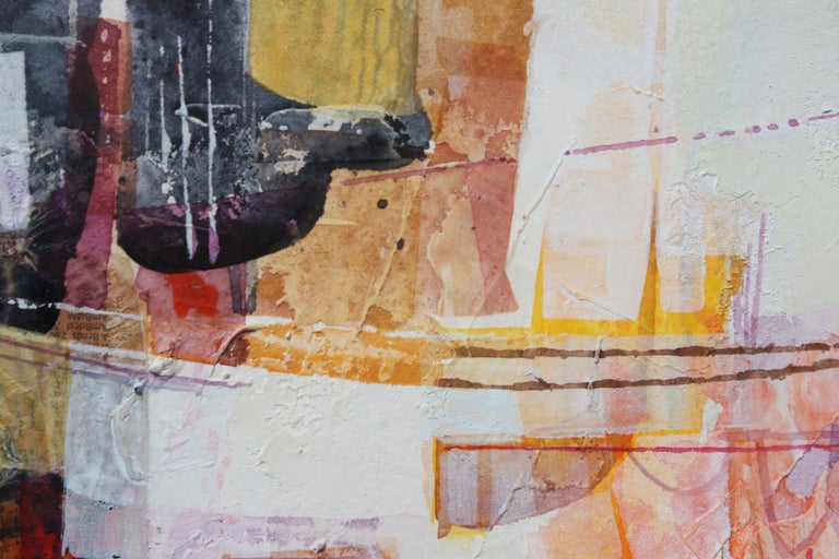 Fred Binder Samuelson - Warm Tone Gouache Painting of Two Women at 1stDibs