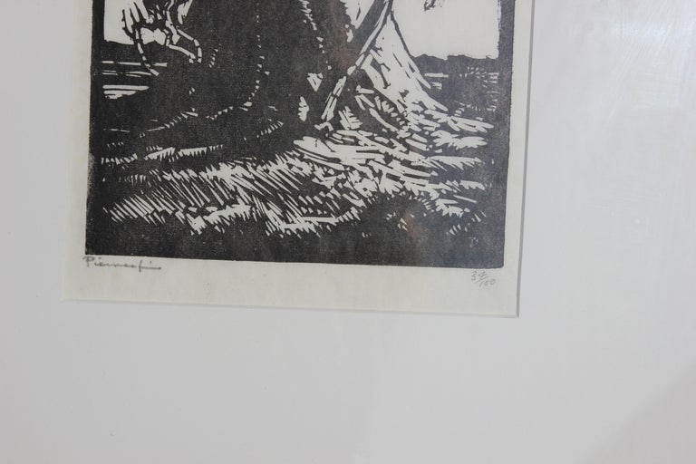 Jacob Henrick Pierneef - "Miershope" Linocut South African Landscape at ...