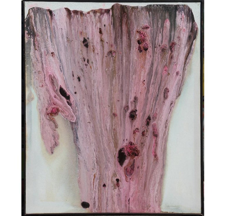 Rick Pasterchik - "Ice Form" Pink Abstract Expressionist Painting For ...