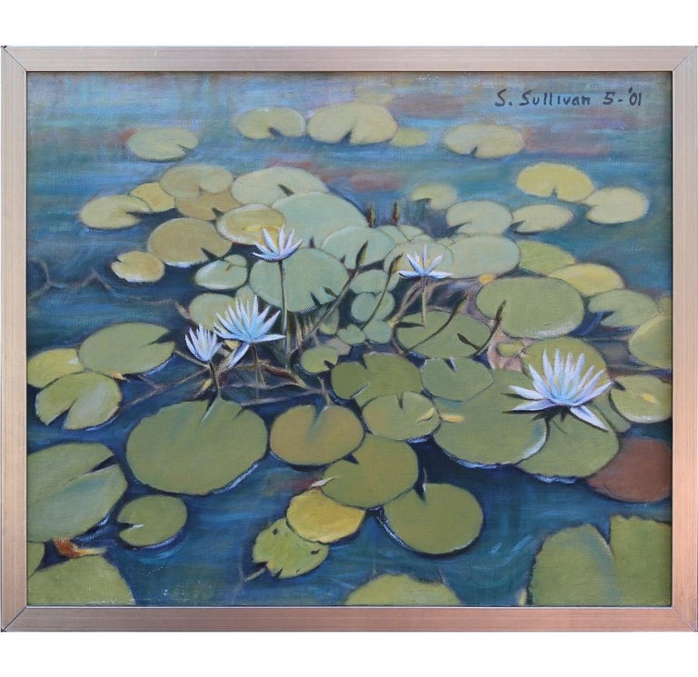 Stella Sullivan - "Waterlilies" After Nature Floral Painting For Sale ...