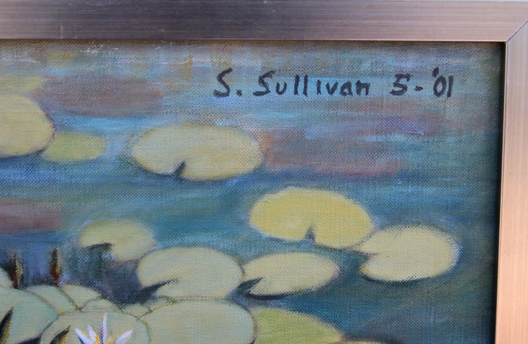 Stella Sullivan - Peinture florale d'après nature « Waterlilies » En ...