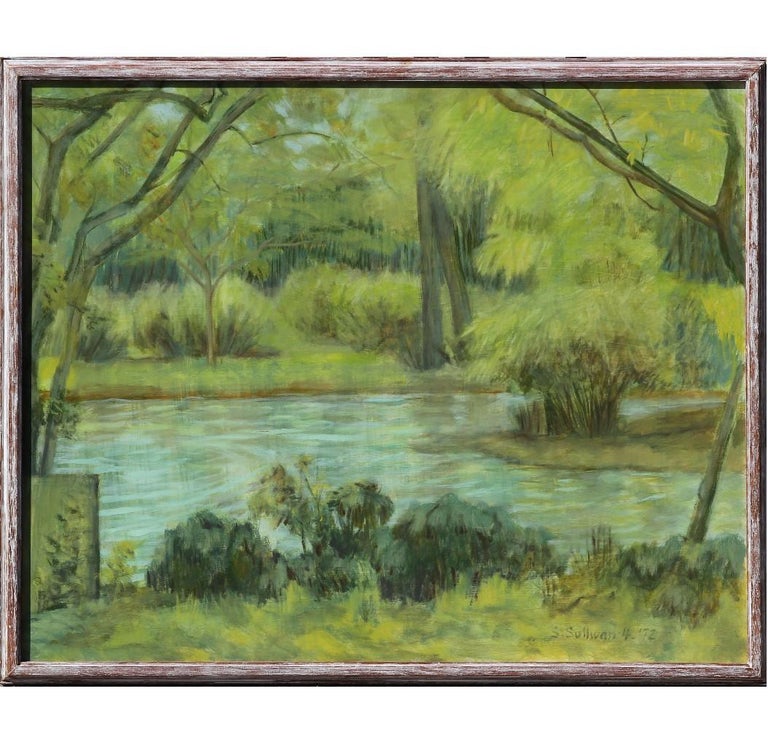 Stella Sullivan - Naturalistic Green Toned Landscape with Stream For ...