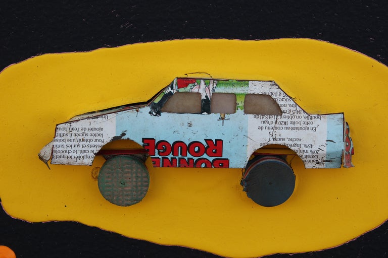 Francis d'Estaing - Mixed Media Toy Car Primary Painting For Sale at ...