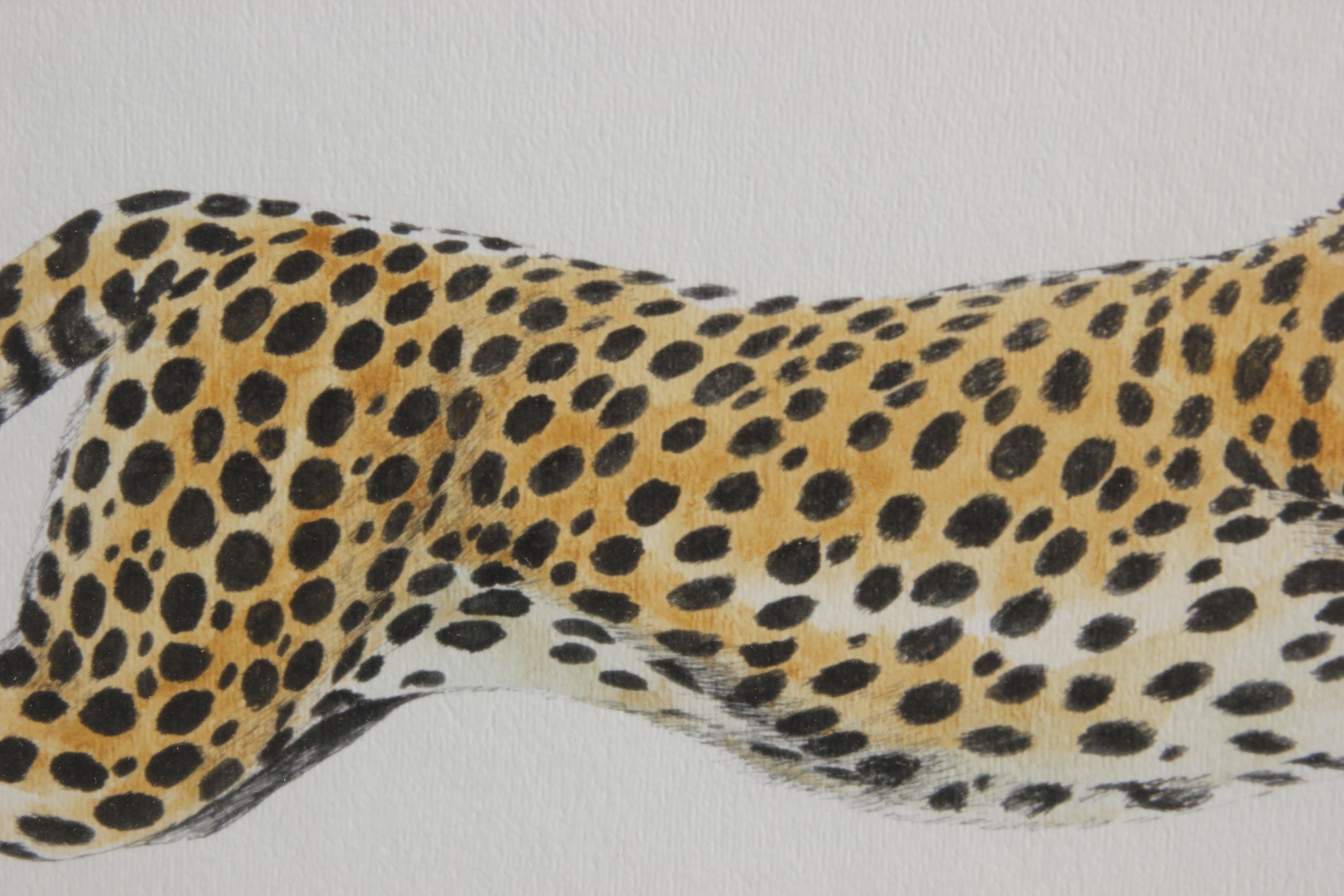 Linda Picken - Naturalistic Cheetah Aquatint Print Edition 10 of 750 at ...