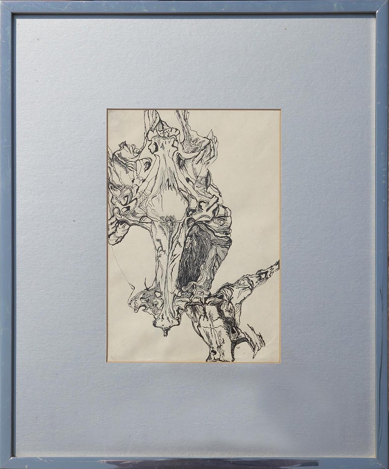 TEF - Black and White Fantastical Figure Abstract Drawing For Sale at ...