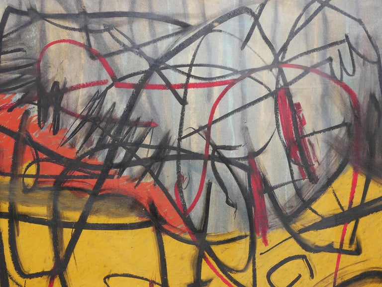 Bob Russell - Untitled Modern Contemporary Abstract Expressionist Muted ...