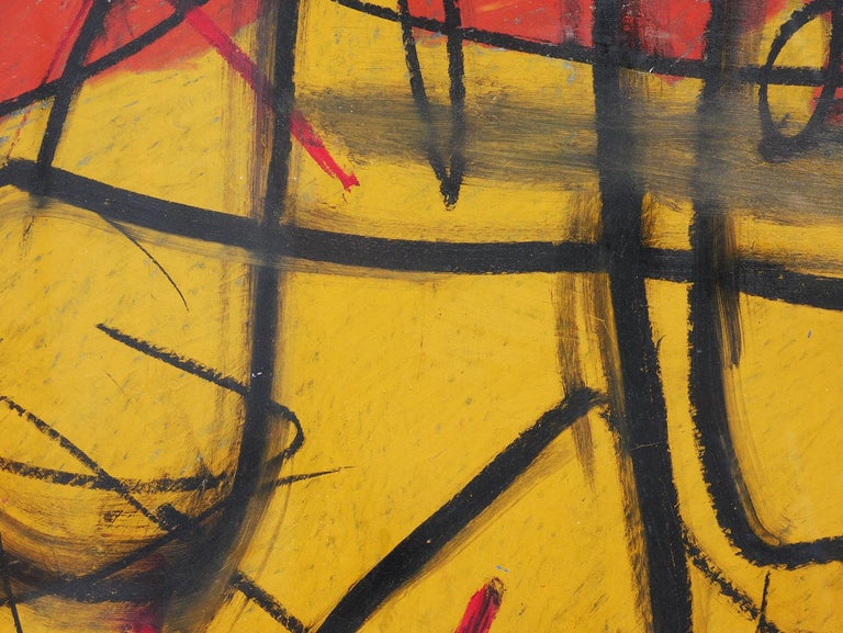 Bob Russell - Untitled Modern Contemporary Abstract Expressionist Muted ...