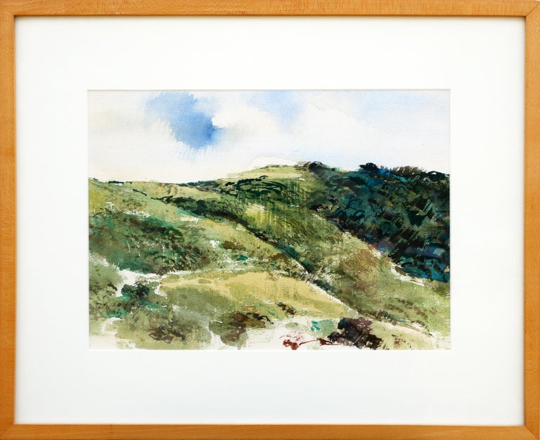 Edsel Cramer - Modern Abstract Naturalistic Rich Green Toned Watercolor ...