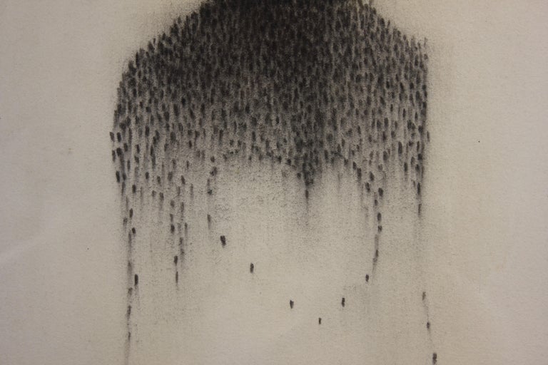 Ron Hoover - Abstract Black Charcoal Figurative Drawing For Sale at 1stDibs