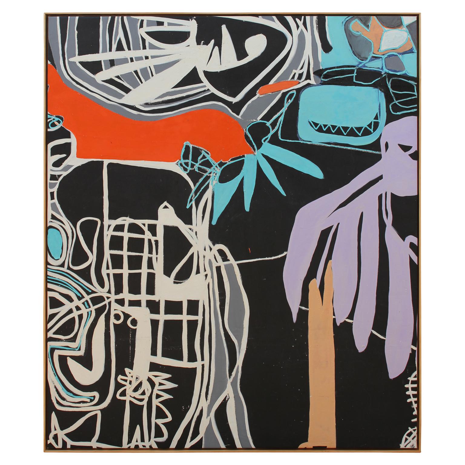 Tomas Glass - Untitled (Abstract Geometric Expressionist Painting) at ...