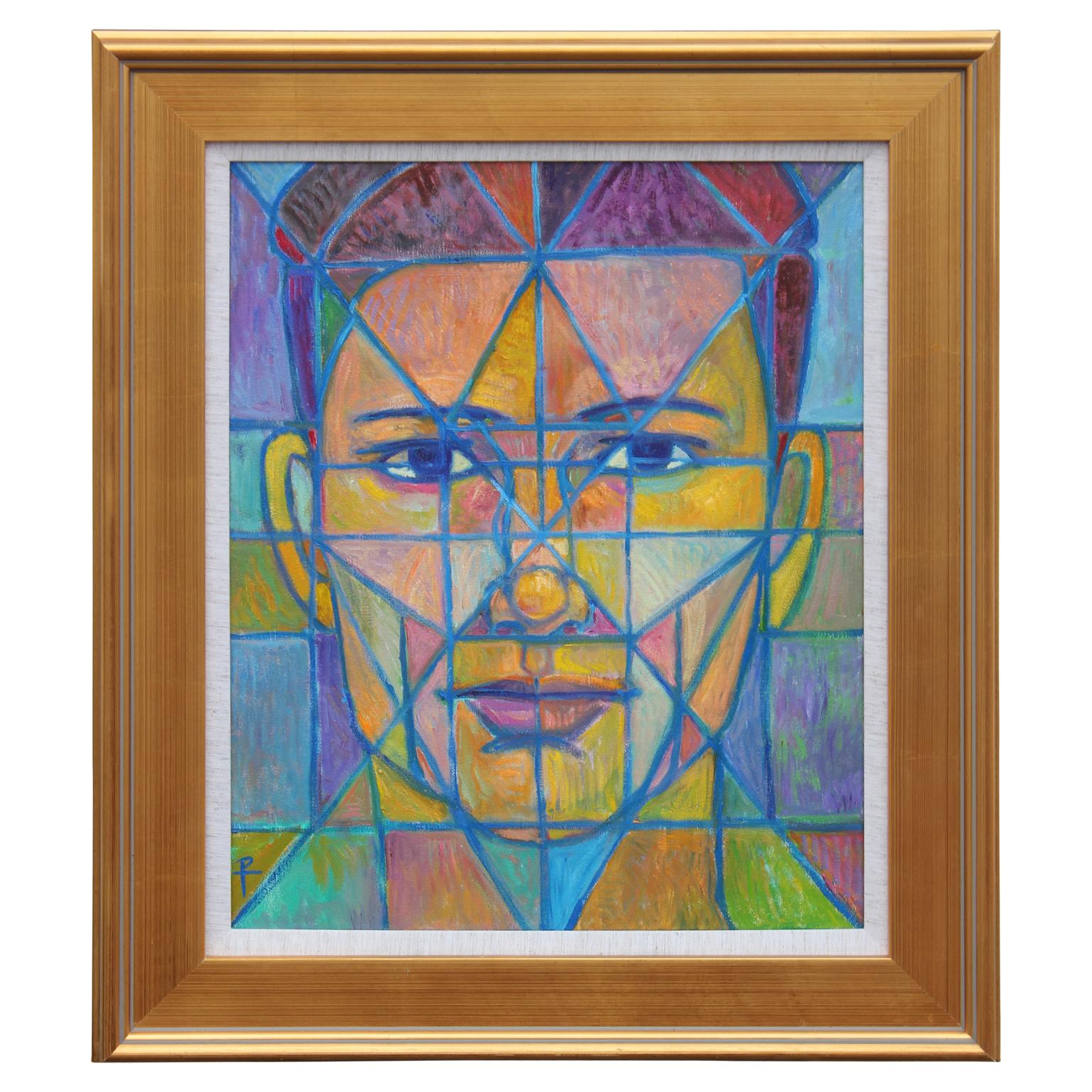 Henry David Potwin - "Hombre" Modern Cubist Portrait at 1stDibs