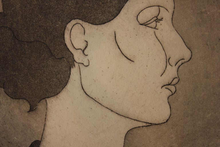 Glenn Means - "Caroline" Profile Portrait of a Woman at 1stDibs